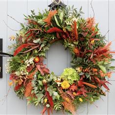 Flower School - Autumnal Wreath The Henley Florist